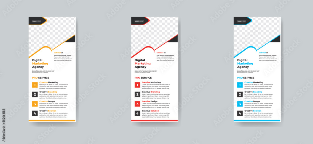 Creative Modern Corporate DL Flyer Design. DL Flyer design. Pink ...