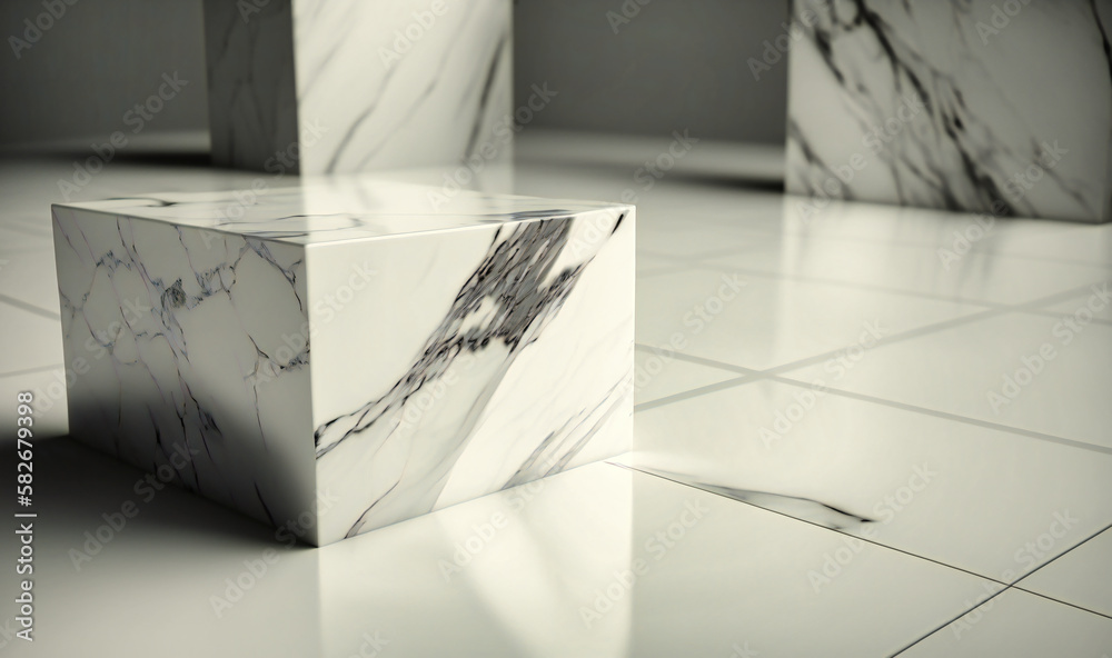 A minimalist marble background with a monochromatic color scheme ...