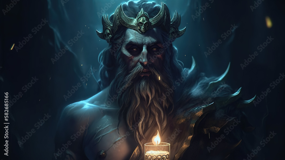 Greek God Hades - God of the underworld Stock Illustration | Adobe Stock