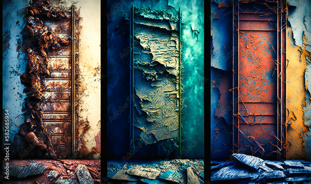 Grunge backgrounds with distressed and weathered textures, resembling ...
