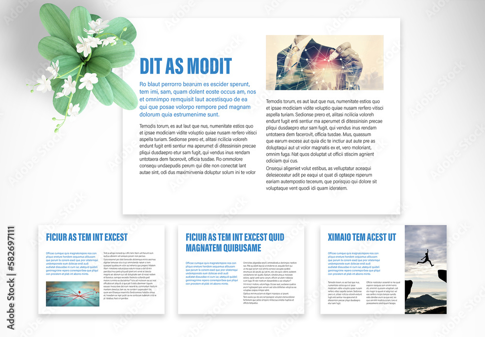 Simple Impact Report Presentation Stock Template | Adobe Stock