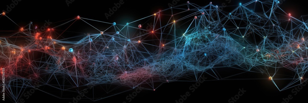 Complex messy connected lines as concept of chaos solving. Process of ...