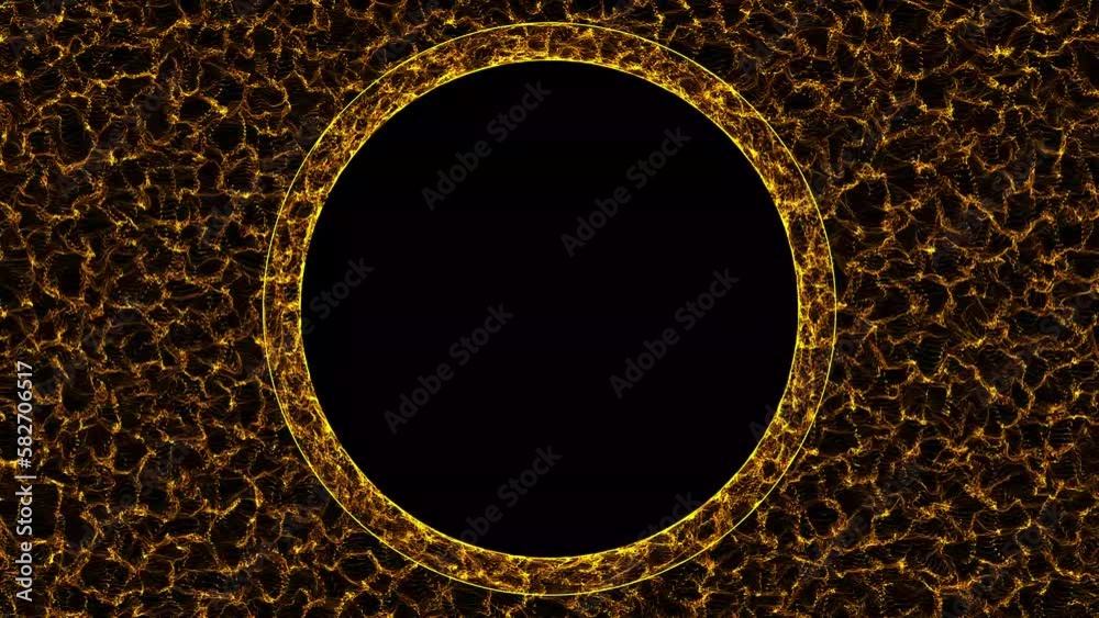 Realistic gold magic circle of thunder storm. Magic and bright lighting ...