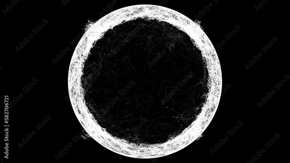 The white portal rotates on a black background. Fiery flames and sparks ...