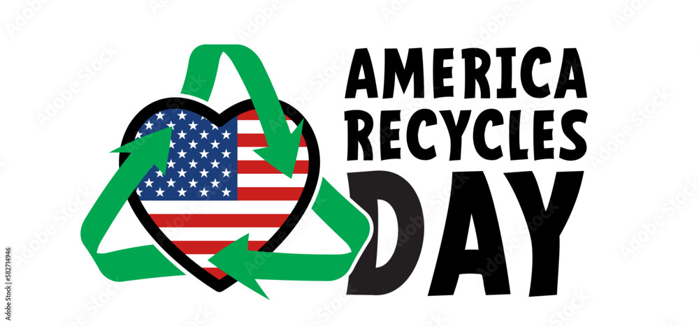 America recycles day (ARD). Recycling day is celebrated on November 15 ...