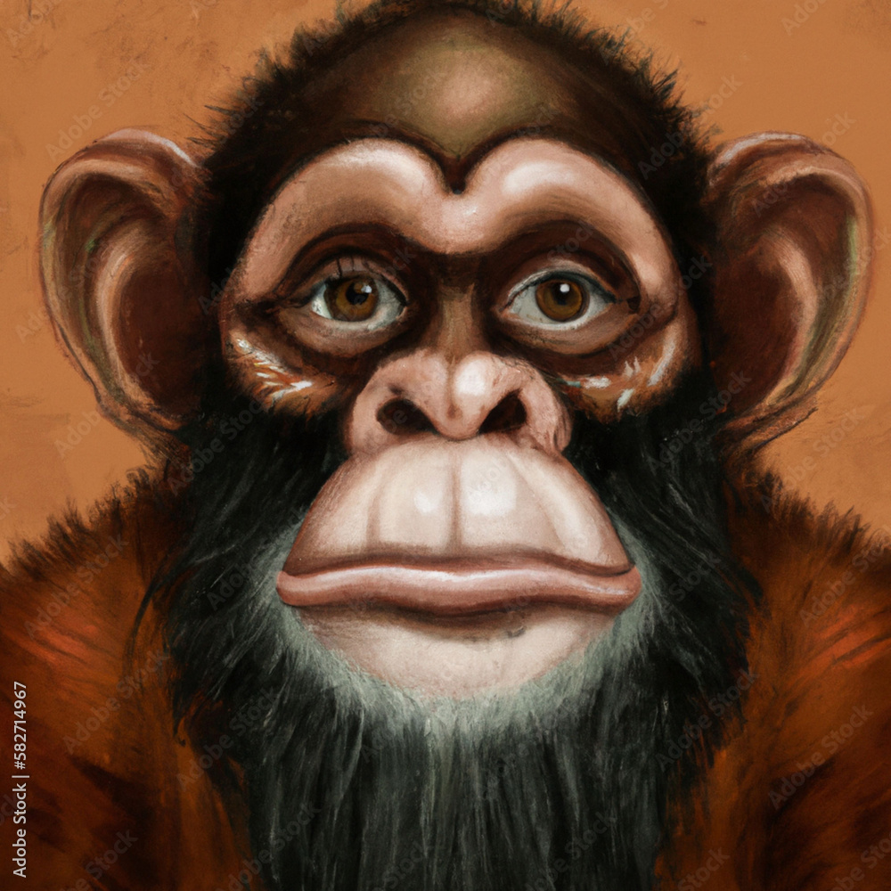 Albrecht Dürer style digital ape nft, created with generative AI ...