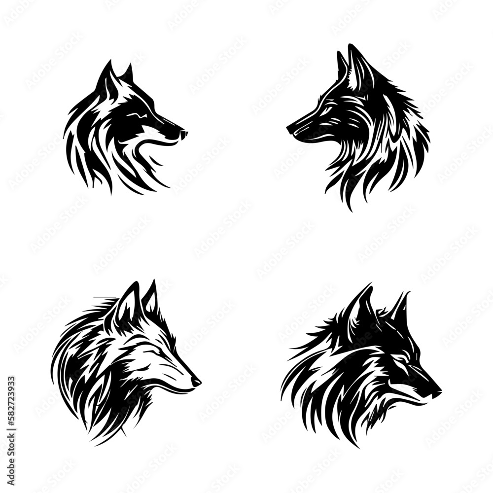 Angry Wolf Silhouette