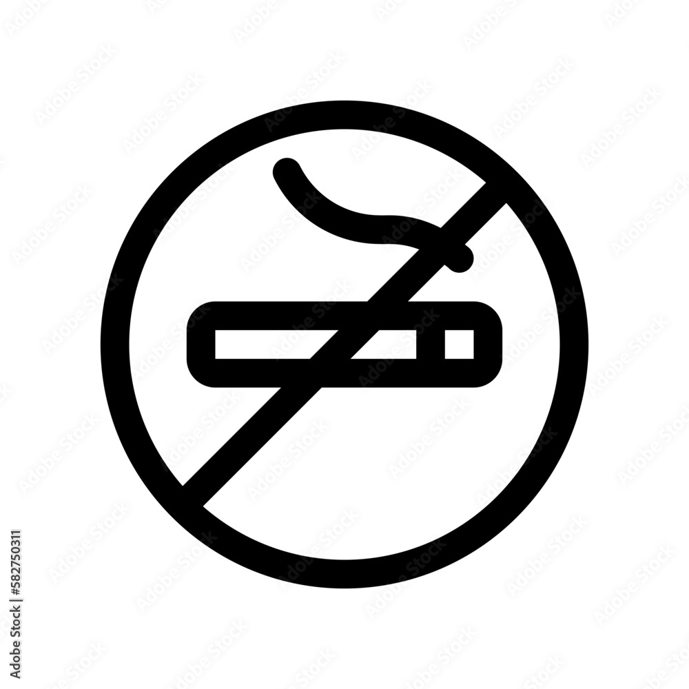 Editable no smoking sign vector icon. Part of a big icon set family ...