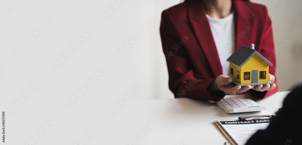 Real estate inheritance concept and contract agreement. The customer ...