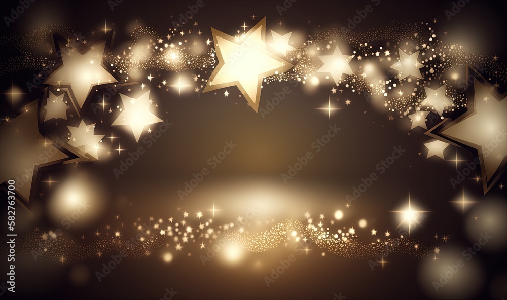 a gold star border with a black background and a gold star border with ...