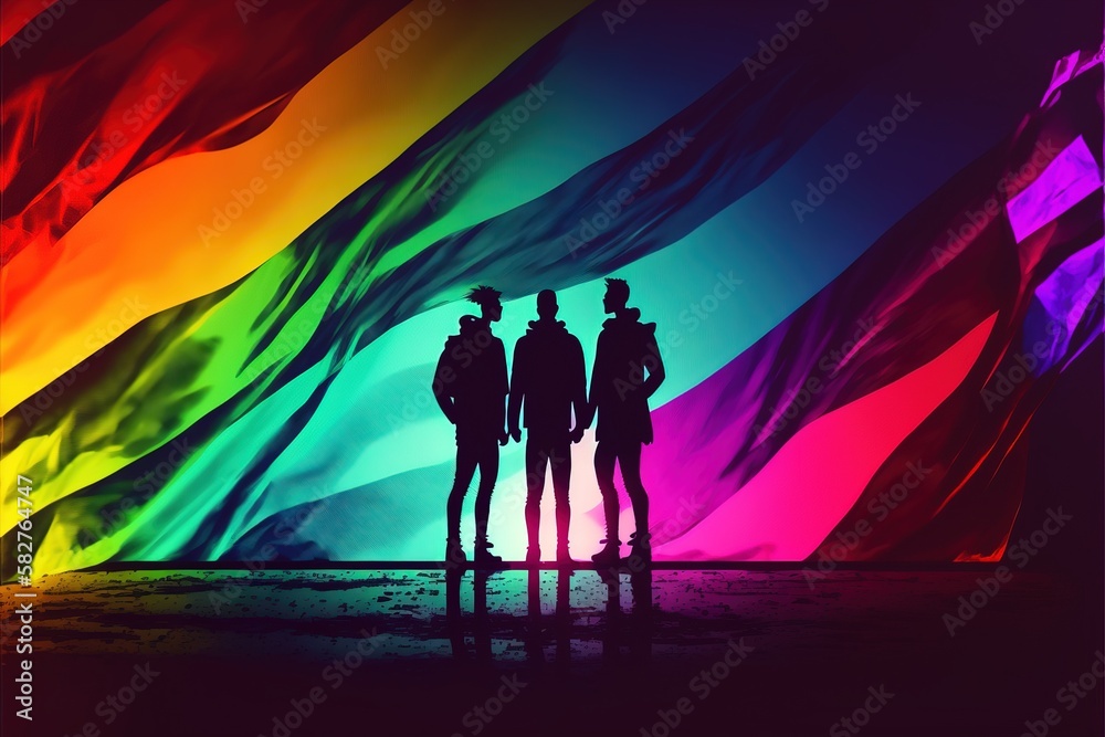 Lgbt people tolerance, parade, flags, balloons, lgbtq+ pride ...