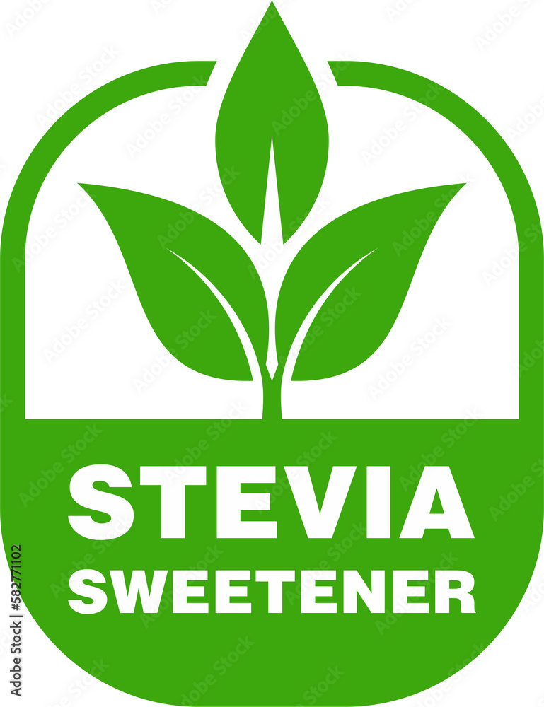 Stevia sweetener natural product label logo design, stevia sweet label ...