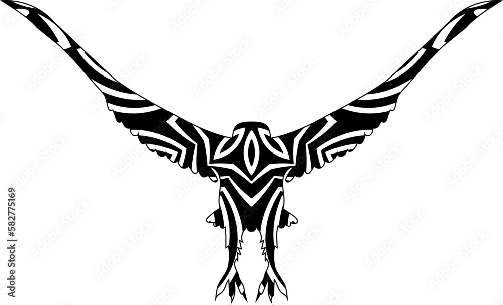 Vector bird mandala hand drawn Magpie illustration for antistress ...