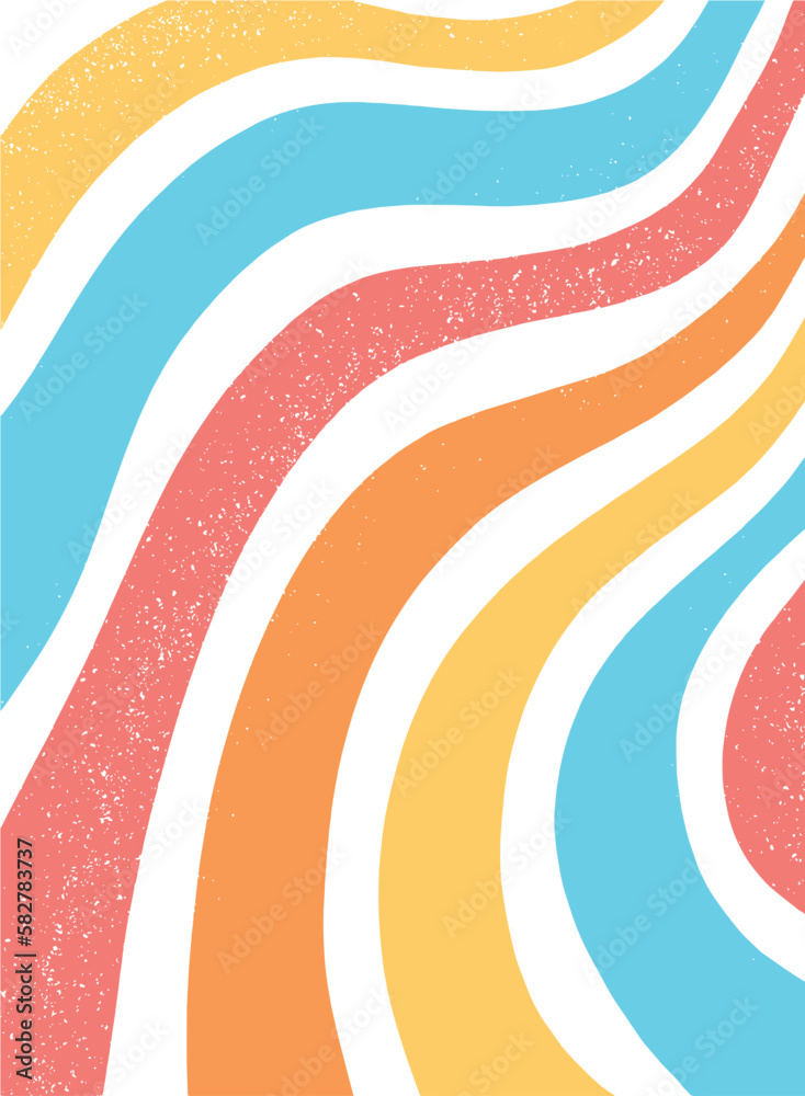 groovy background, wallpaper with abstract wavy stripes for cards ...