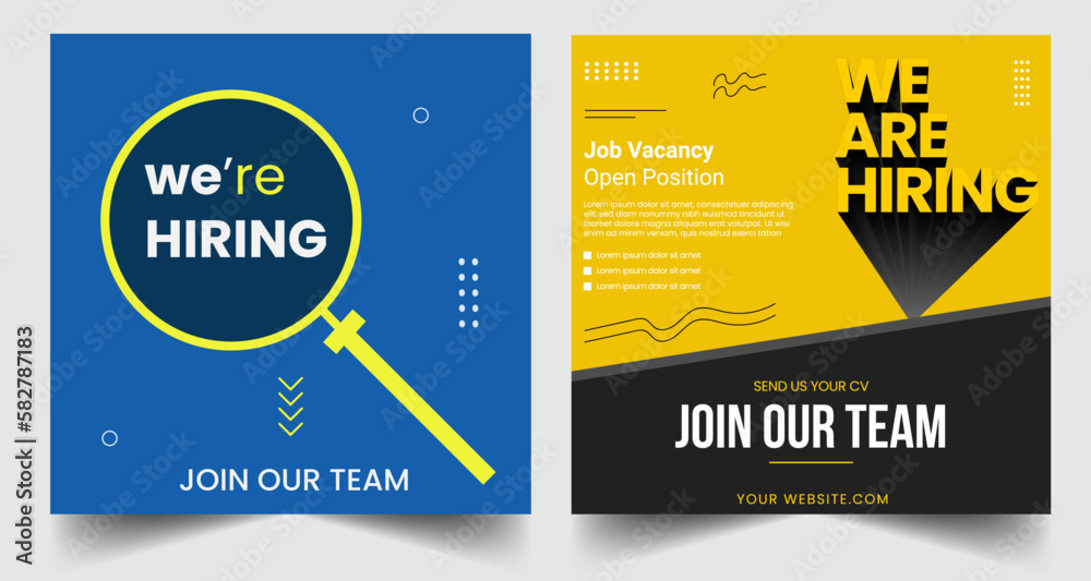 Minimal we are hiring background, job vacancy concept Join our team, we ...