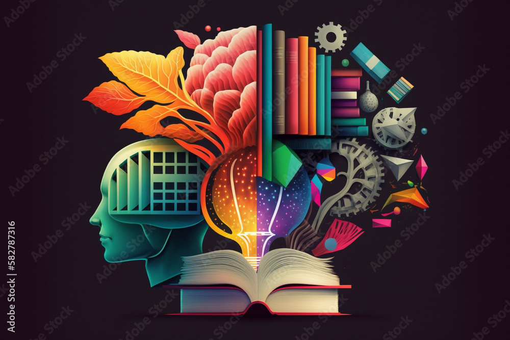 Colorful Collage showing the power of learning, reading and how it can ...