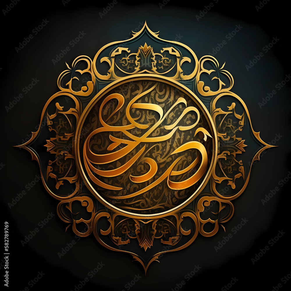 Islamic Logo on White Background | AI Generative Stock Illustration ...