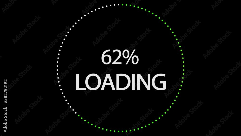 Vidéo Stock Circular loading indicator with green dots. Load from 1 to ...