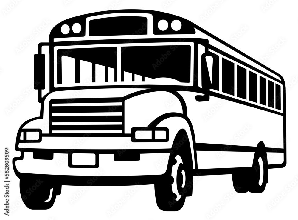 Bus SVG, School bus SVG, Bus vector silhouette, Transport SVG, School ...