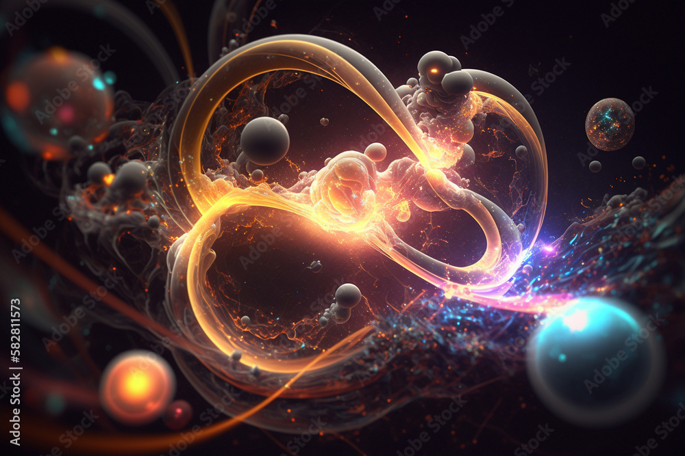 The Intersection of Quantum and Digital Science Background Ai Generated ...