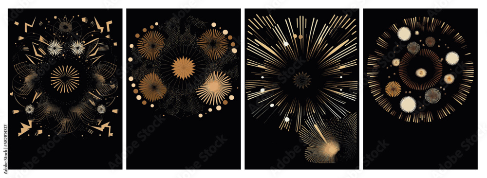 A set of backgrounds for text, psychedelic hippie art sparklers , a ...