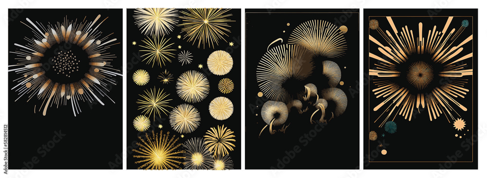 A set of backgrounds for text, psychedelic hippie art sparklers , a ...