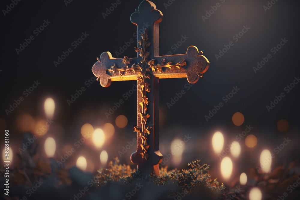 Cross of christian religion. orthodoxy and catholicism divine symbols ...
