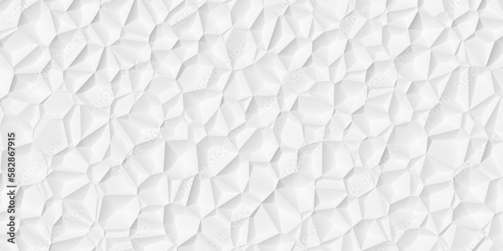 Random shifted small white polygon geometrical flake structure pattern ...