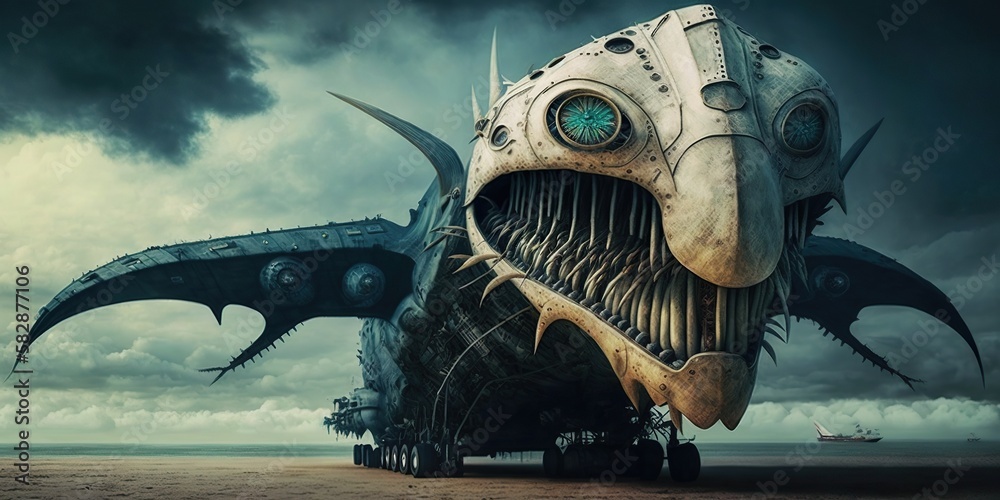 Monster aircraft suffers from fear of heights, concept of Aircraft ... Monster aircraft suffers from fear of heights, concept of Aircraft ...