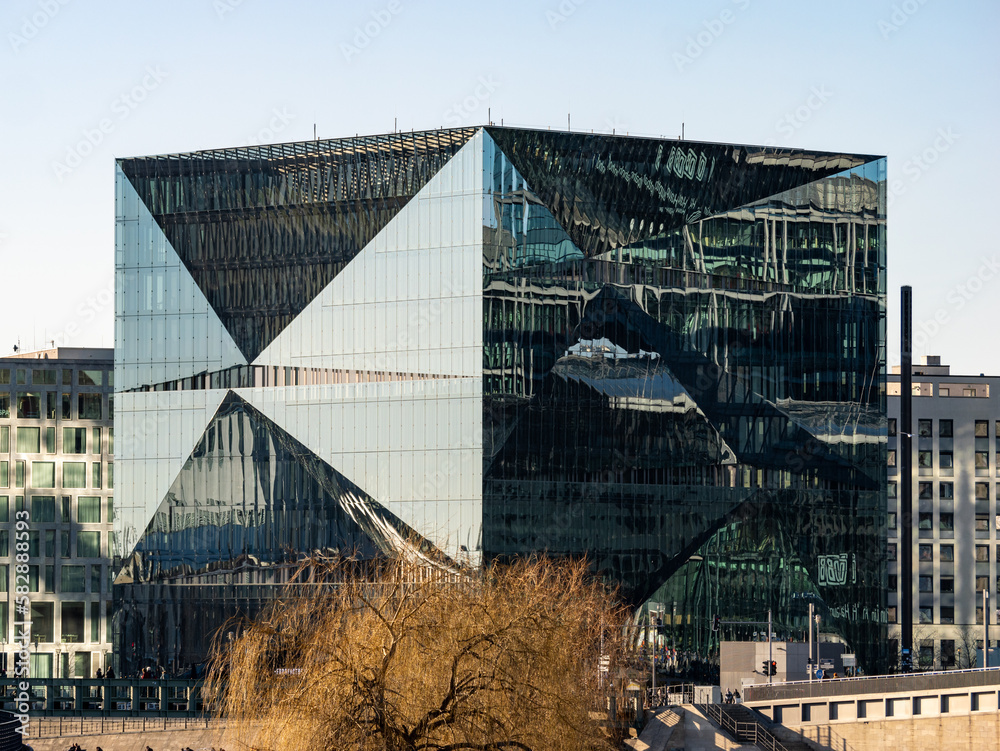 BERLIN, GERMANY - 1. March 2023: Cube Berlin office building with a ...