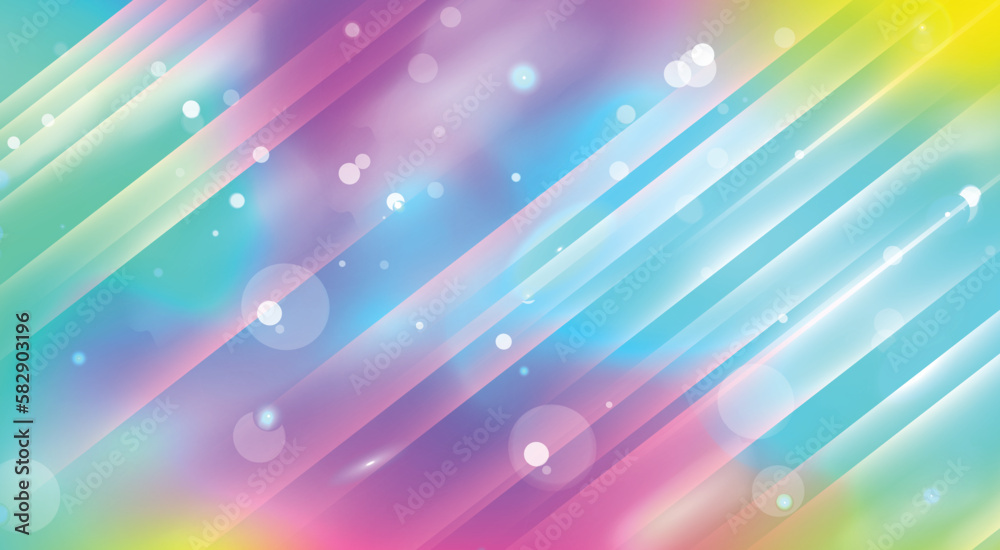 Rainbow light line prism effect, transparent on colourful gradient ...