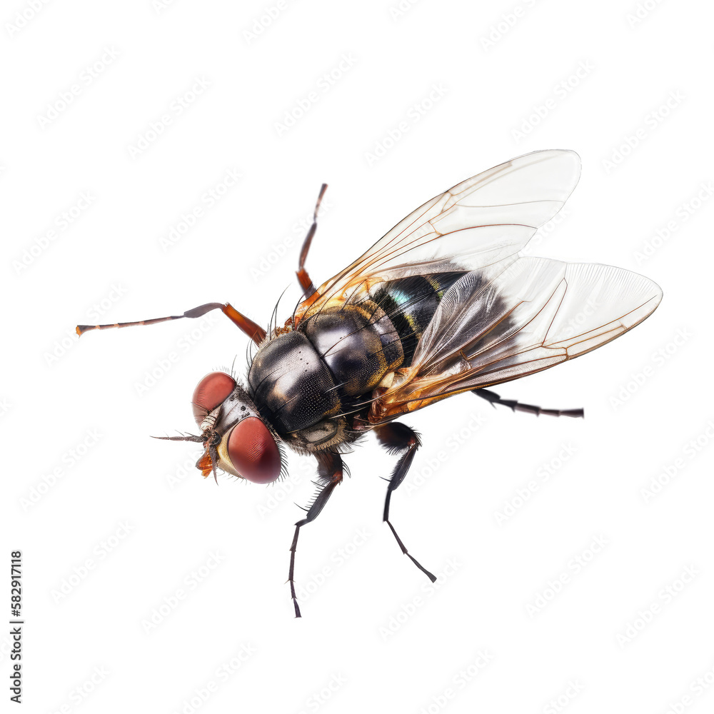 top view of fly , isolated on transparent background cutout ...