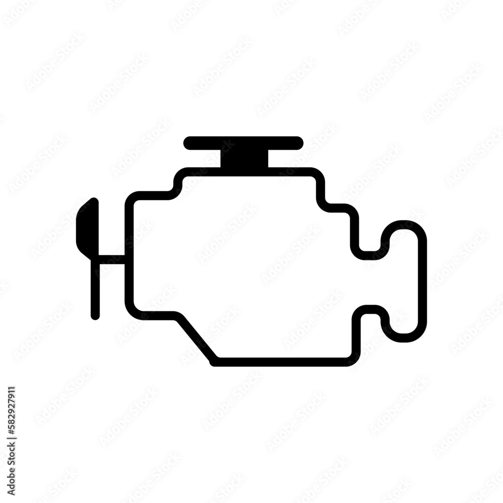 Vector illustration Engine problems icon. Trendy flat vector Engine ...