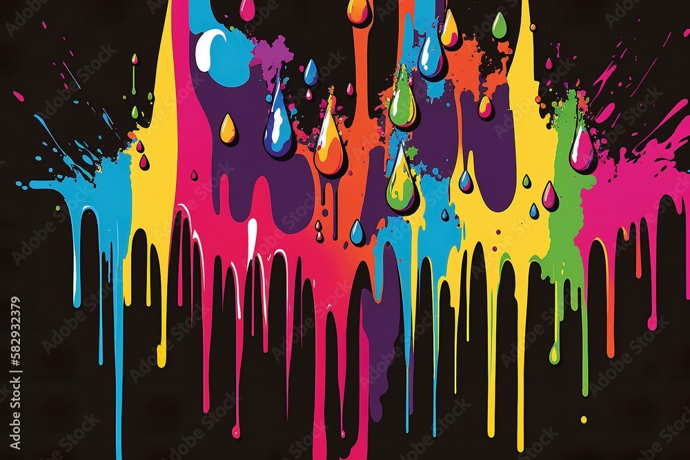 graffiti dripping paint Created with generative AI technology Stock ...
