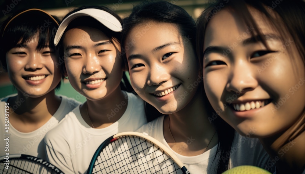 Group of Diverse and Empowered Asian Youth High School Students Working ...