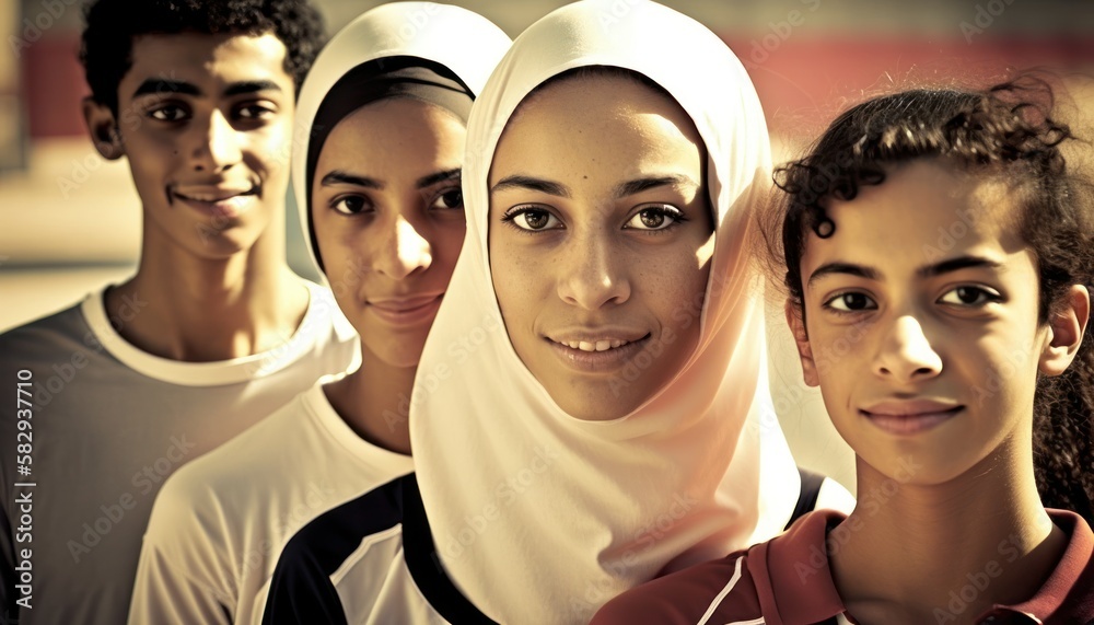 Group of Diverse and Empowered Middle Eastern Youth High School ...
