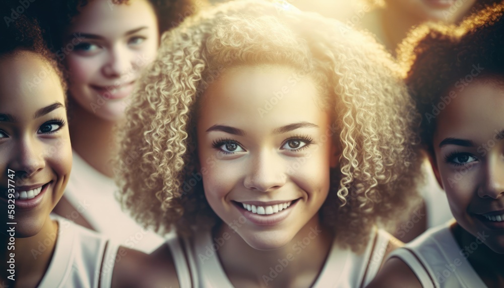 Group of Diverse and Empowered Multiracial Youth High School Students ...