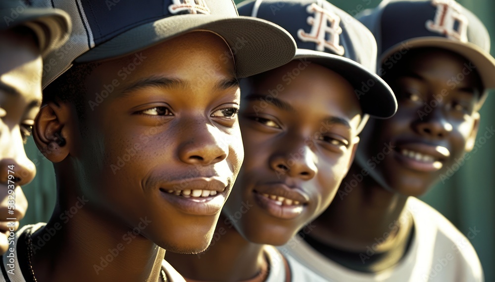 Group of Diverse and Empowered African American Black Youth High School ...
