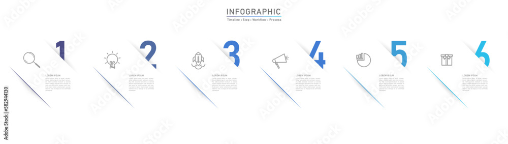 Business option infographic template. Minimal step workflow number icon ...