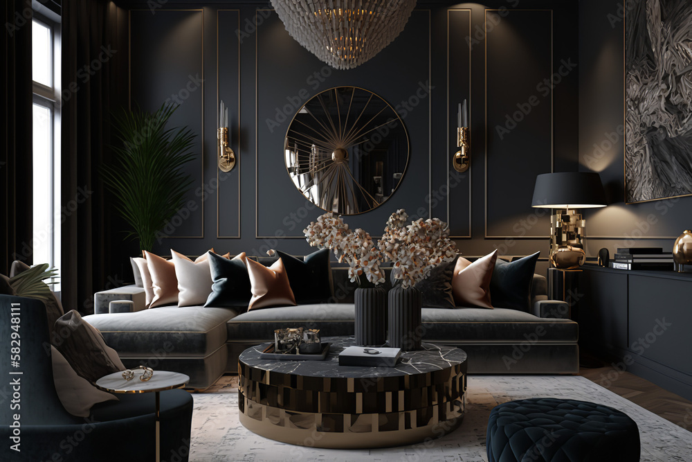 modern living room, living room couch, living room with people, living ...