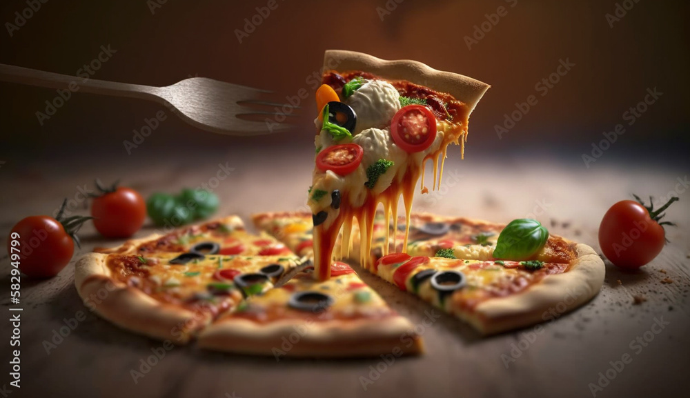 delicious pizza it very realistic with shots taken by professional ...