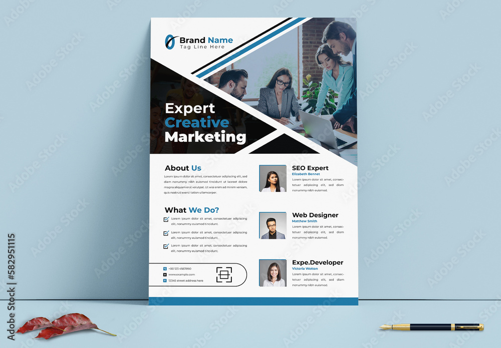 Expert Creative Marketing Flyer Design Template Stock Template | Adobe ...