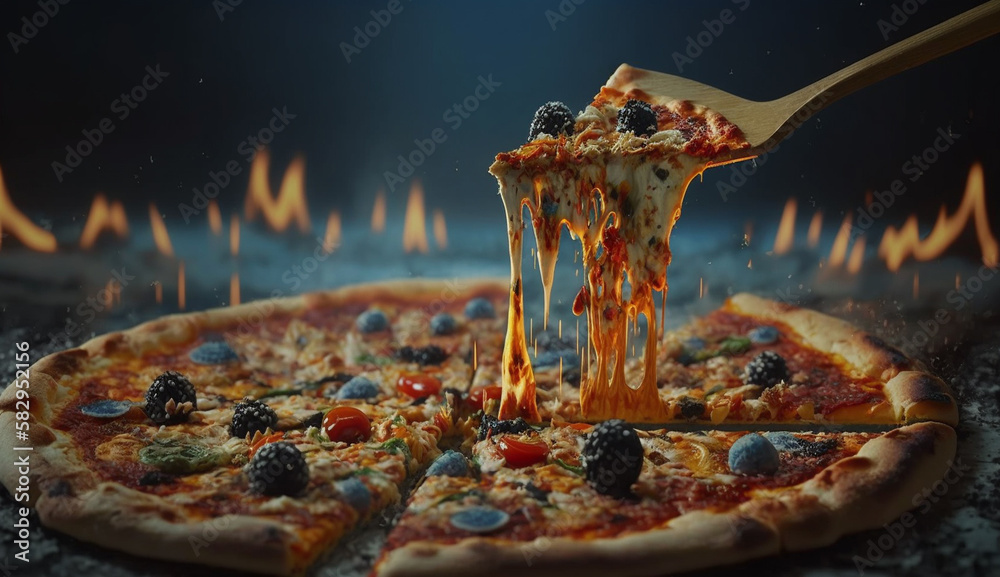 delicious pizza it very realistic with shots taken by professional ...