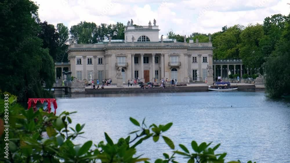 Baths classicist Palace on the Isle in Lazienki Park touristic place in ...