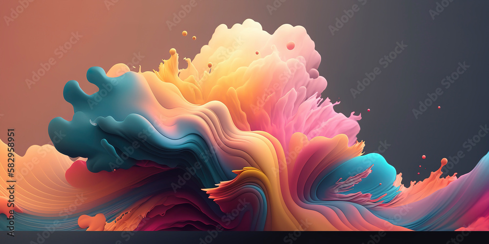 Broad Abstract Wallpaper with Gentle Pastel Color Palette Stock ...