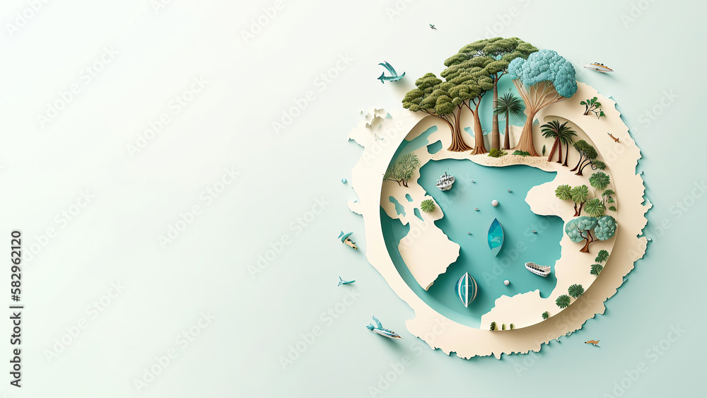 Planet world ecosystems, world environment day, Earth day, sustainable ...
