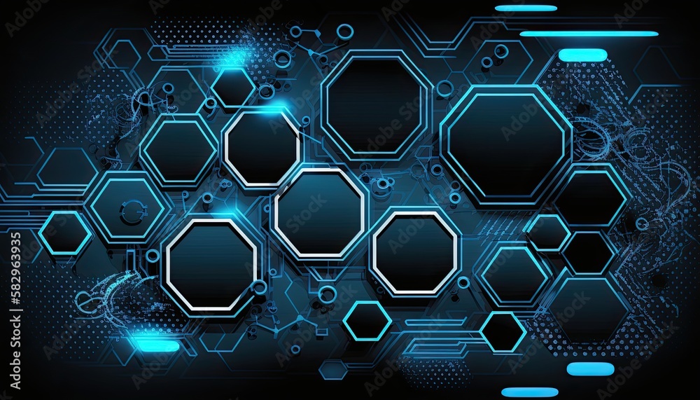 Dark blue technology background for cybersecurity and tech concept ...
