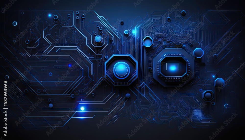 Dark blue technology background for cybersecurity and tech concept ...