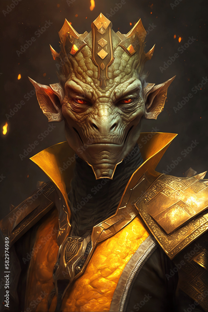 Concept art illustration of a humanoid alien poker player. Illustration ...