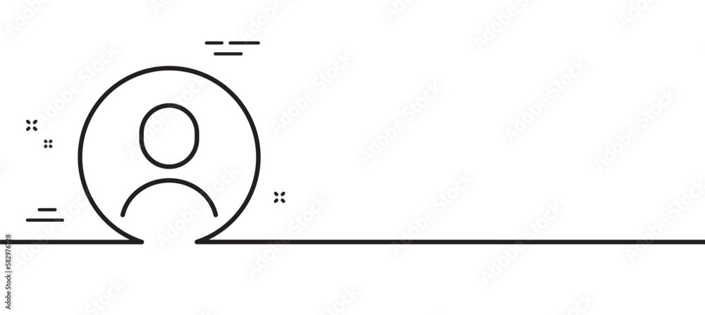 Headshot line icon. Avatar placeholder sign. User profile symbol ...